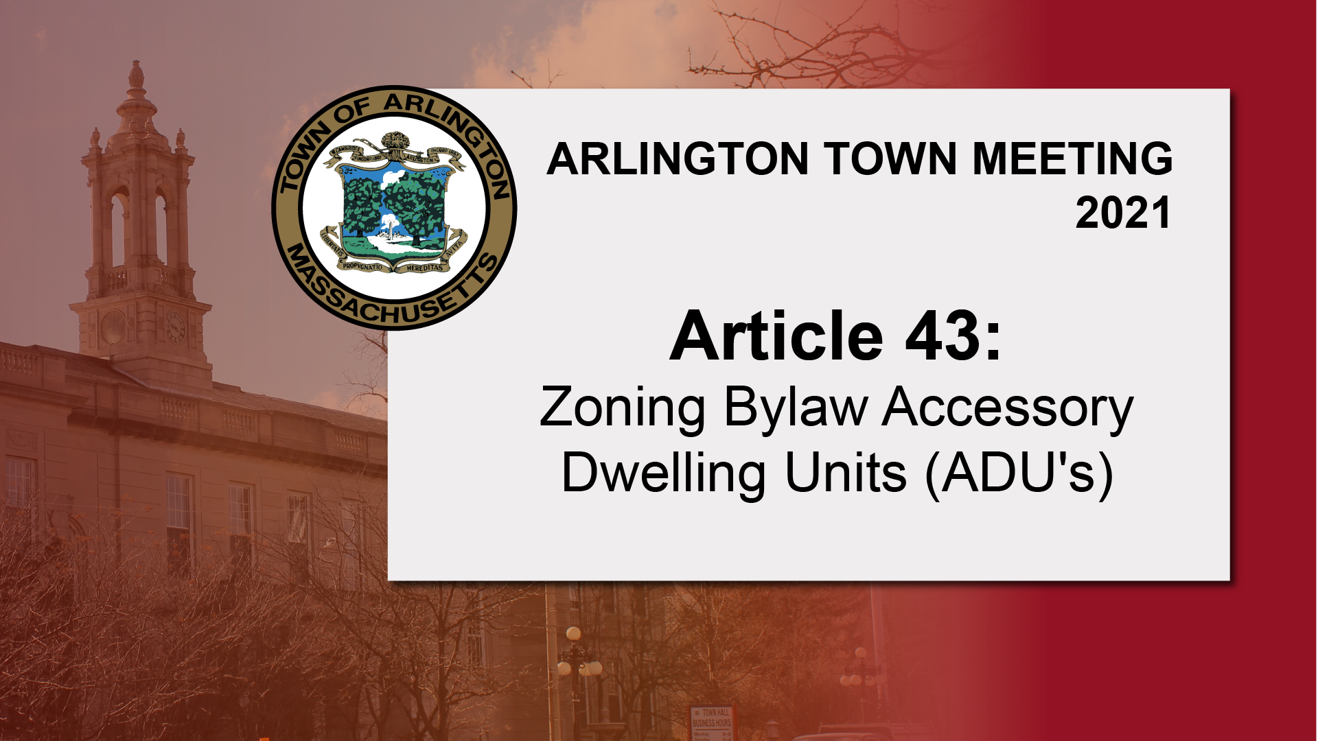 Warrant Article 43: Zoning Bylaw Accessory Dwelling Units (ADU's ...